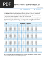 Resistor E Series - E3, E6, E12, E24, E48, E96 Tables | PDF ...
