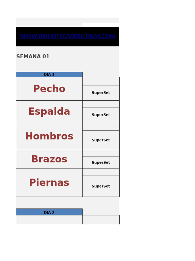 Rutina Heavy Duty Full Body | PDF | Ejercicio físico | Entrenamiento ...