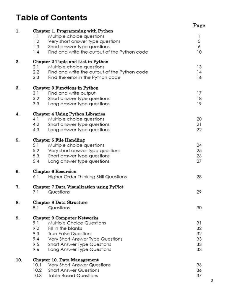 083 - XII - CS - Question Bank 01 | PDF | Text File | Python ...