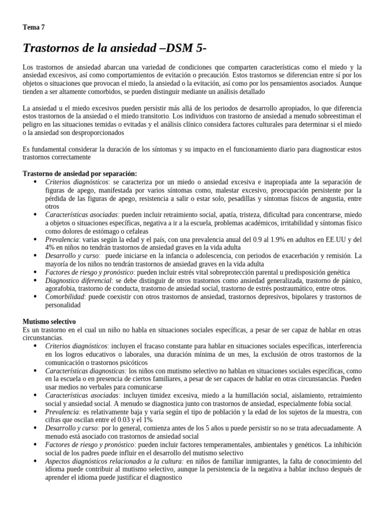 Trastornos de La Personalidad y Trastornos de Ansiedad DSM | PDF | Trastorno de ansiedad ...
