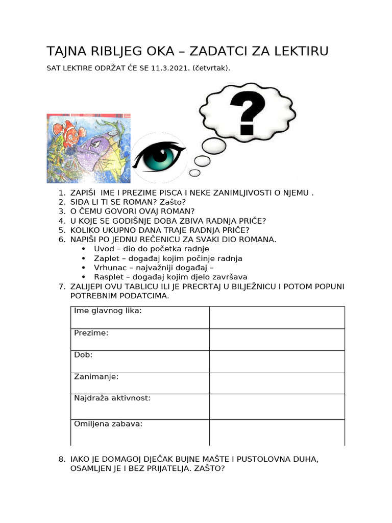 Tajna Ribljeg Oka | PDF