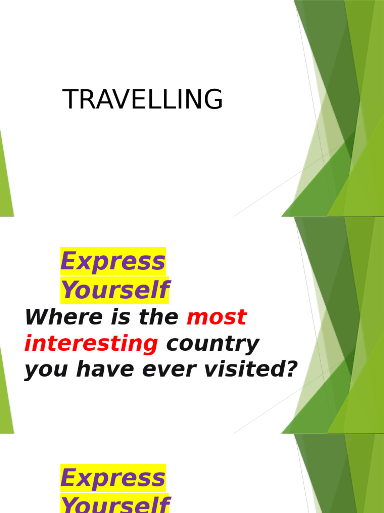 Lesson 3 Travelling | PDF