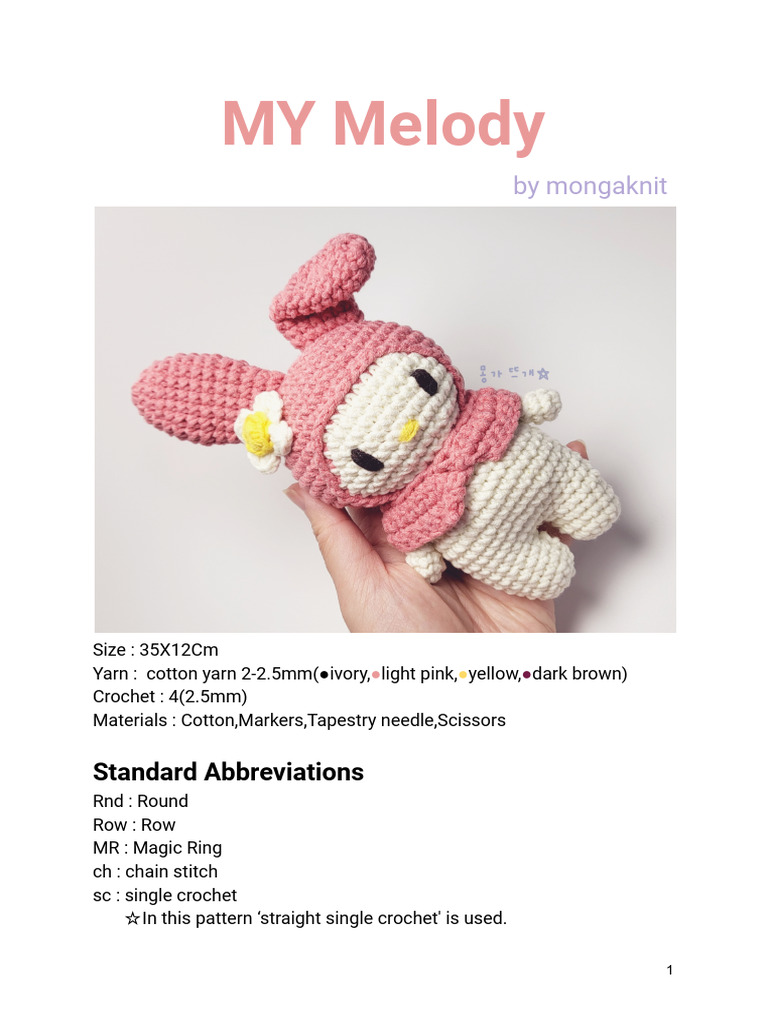 My Melody | PDF | Crochet | Handicrafts