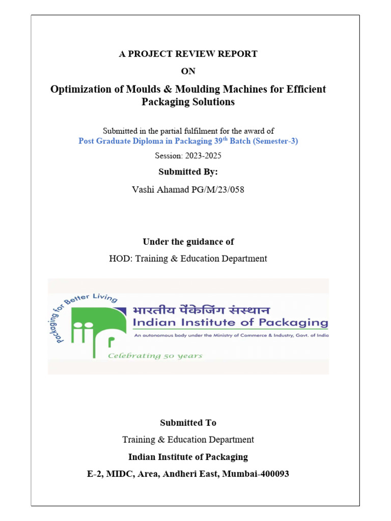 Mould Optimization for Packaging Efficiency | PDF | Recycling ...