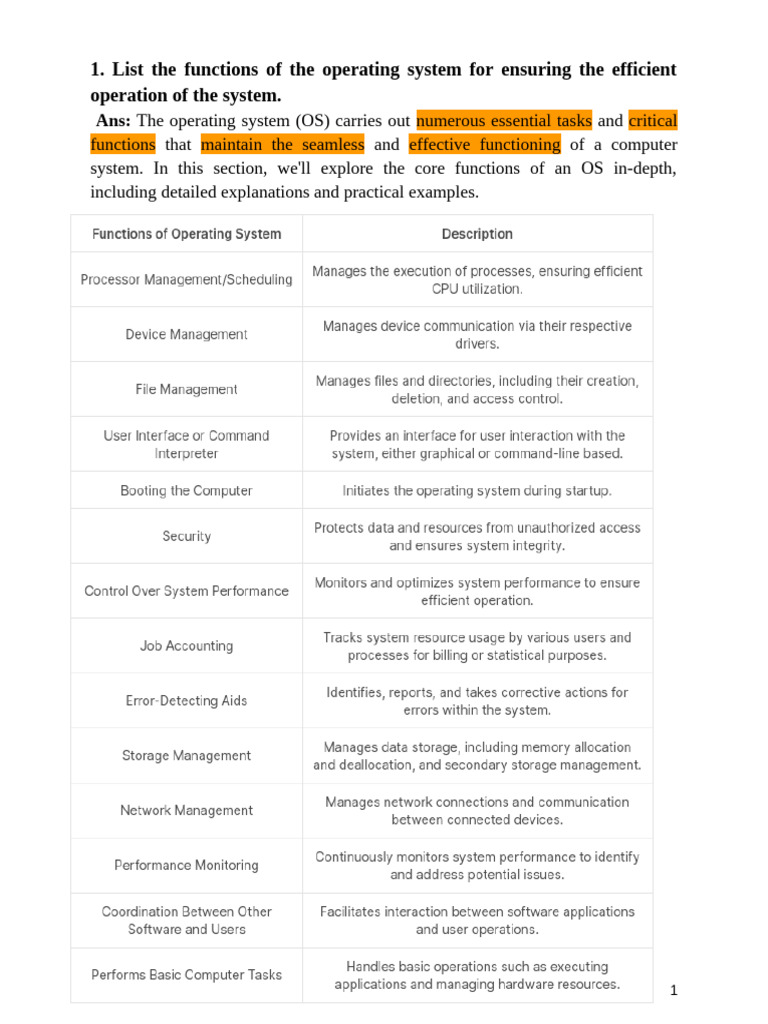 Os Py CT - S Questions Tim | PDF | Process (Computing) | Operating System