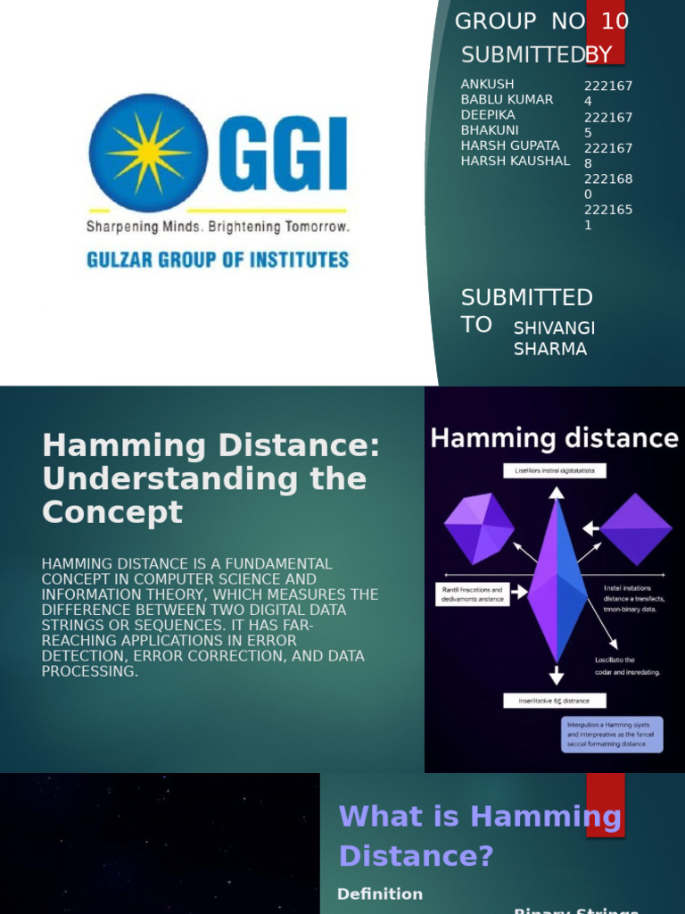 Hamming Distance Ppt2 | PDF | Code | Error Detection And Correction