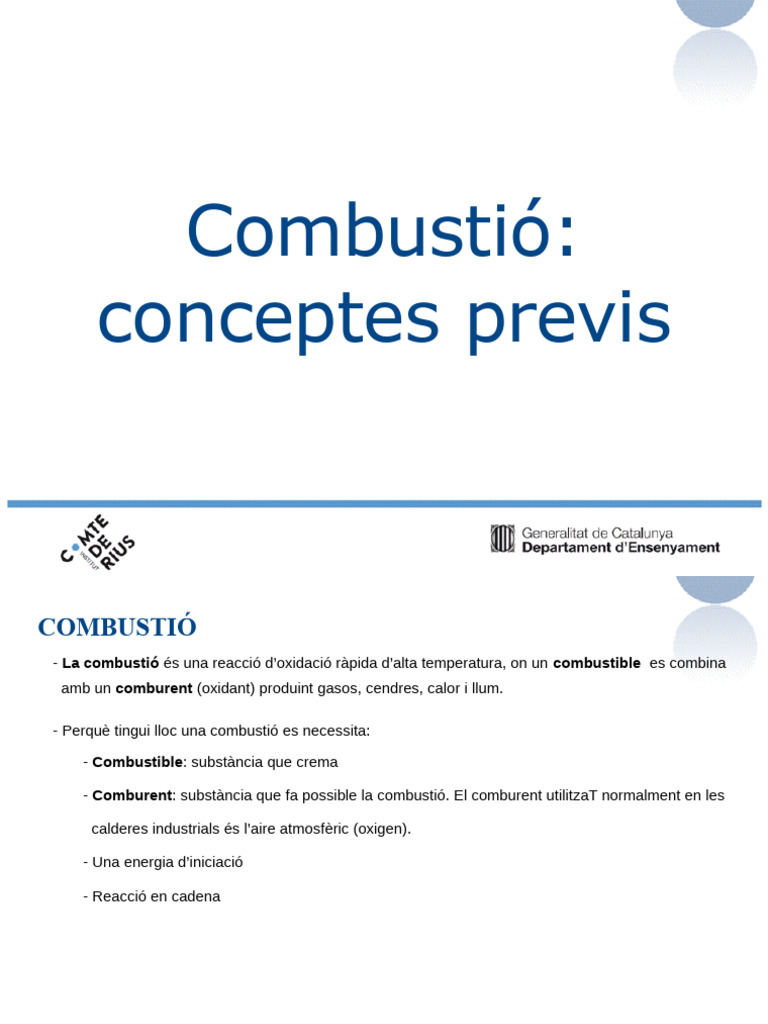 Conceptes previs-COMBUSTIÓ | PDF