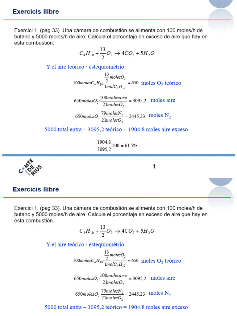NF 1. - Combustio Problemes 2 | PDF | Combustión | Dióxido de carbono