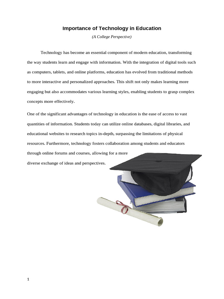 Importance of Technology in Education-Brit 2 | PDF | Human Communication | Computing