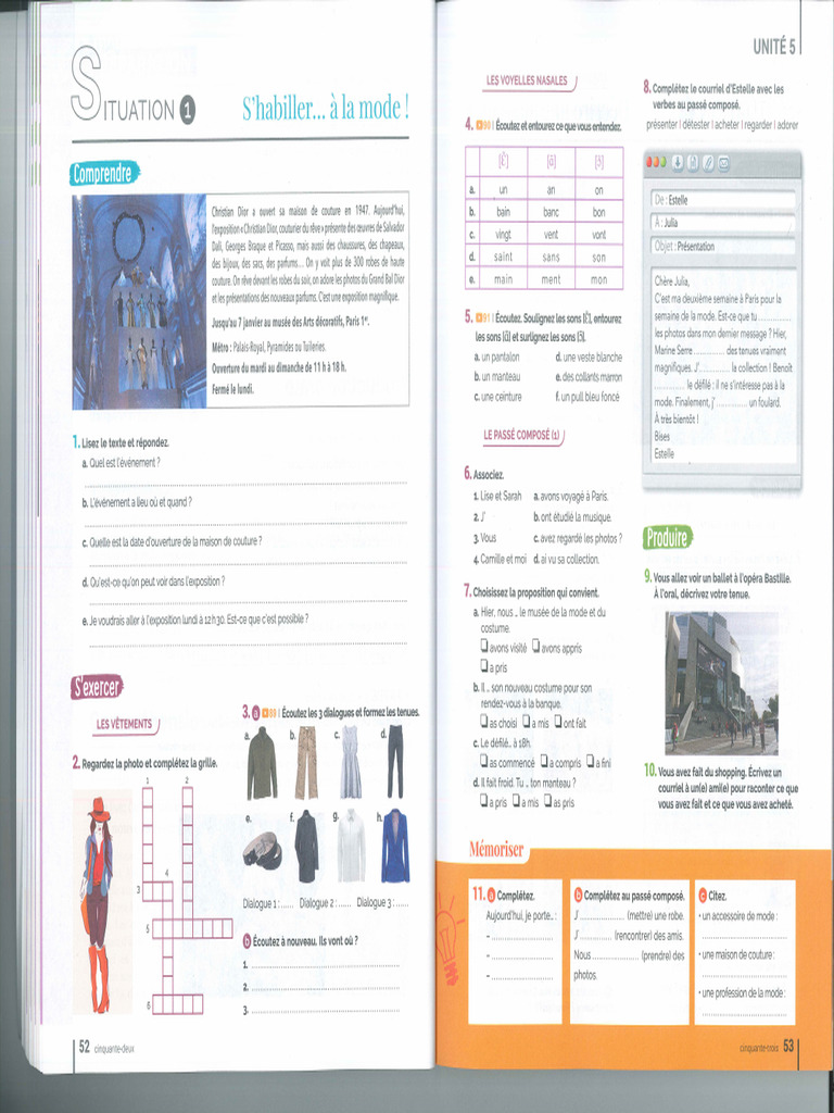 L'atelier A1 - Cahier D'activites (U5) | PDF