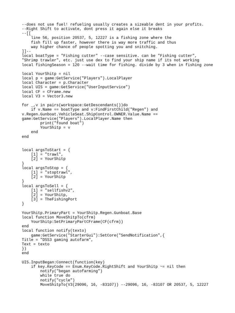 DSS3 Autofarm Script Guide | PDF | Teaching Methods & Materials