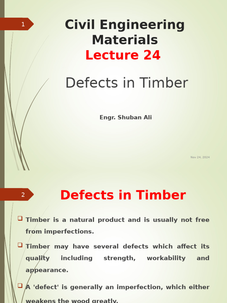 24. Defects in Timber [Autosaved] | PDF | Lumber | Wood