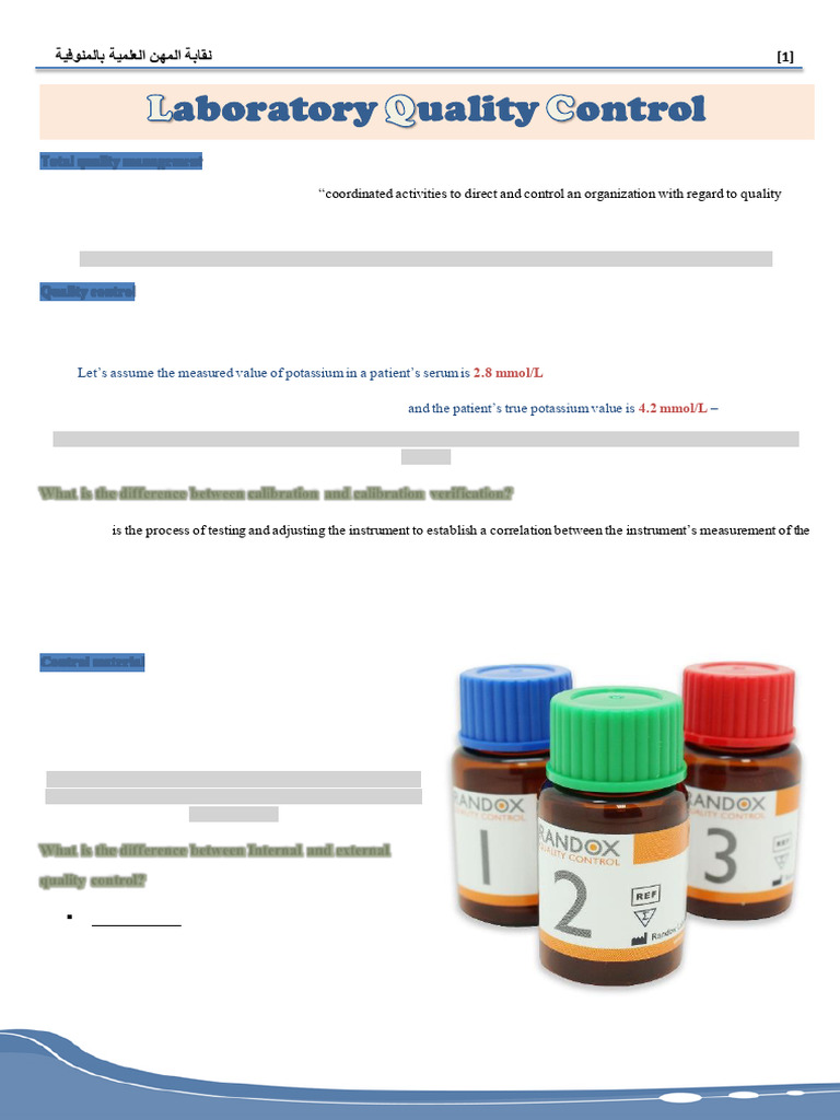 LABORATORY QUALITY21روعةجدا مميز | PDF | Coefficient Of Variation ...