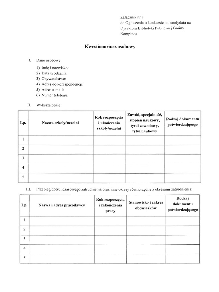kwestionariusz (2) | PDF