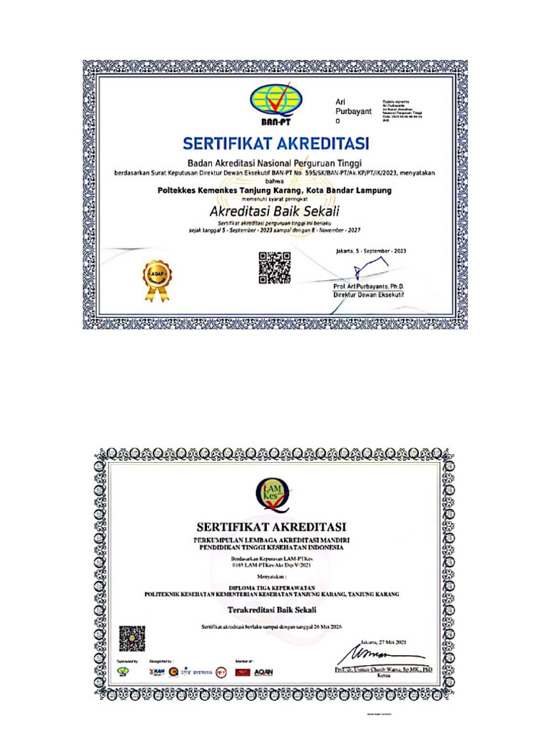 Sertifikat Akreditasi | PDF
