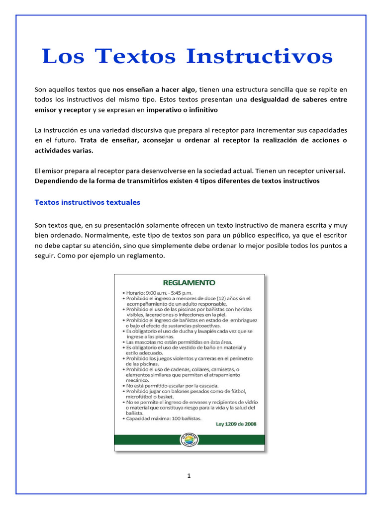 Los Textos Instructivos | PDF