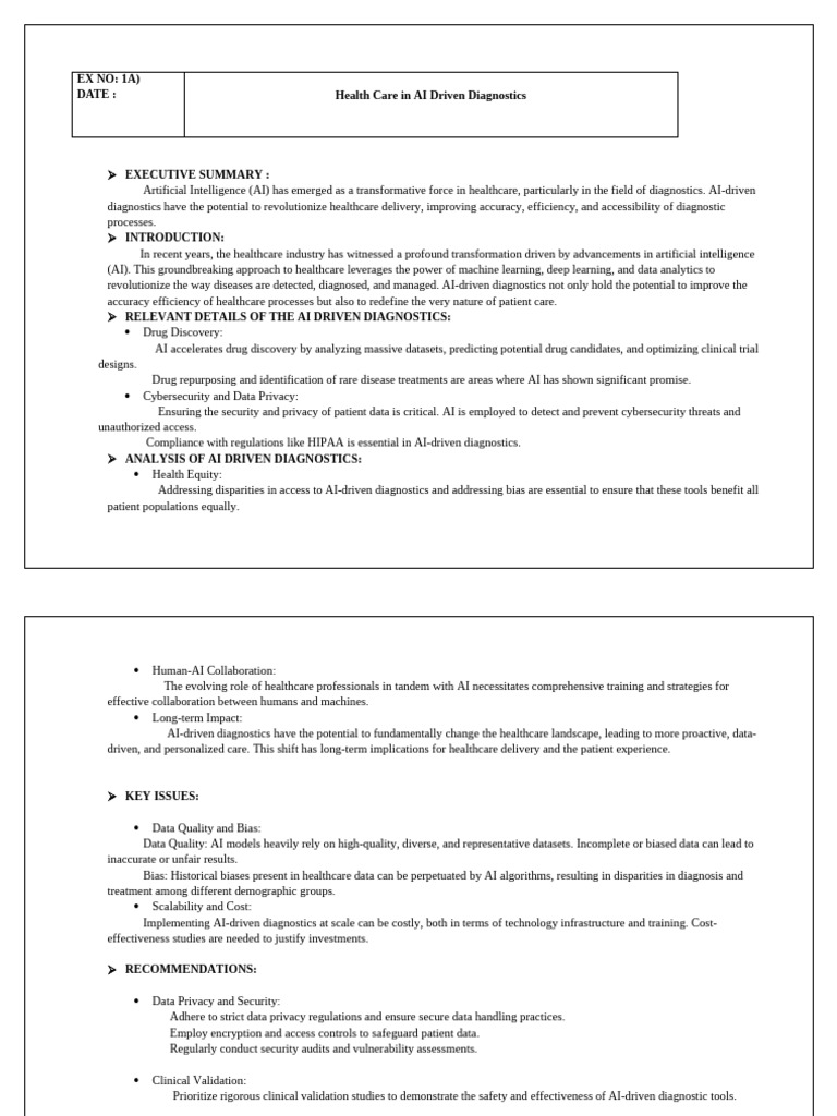 AI-Driven Diagnostics in Healthcare | PDF | Computer Security | Security