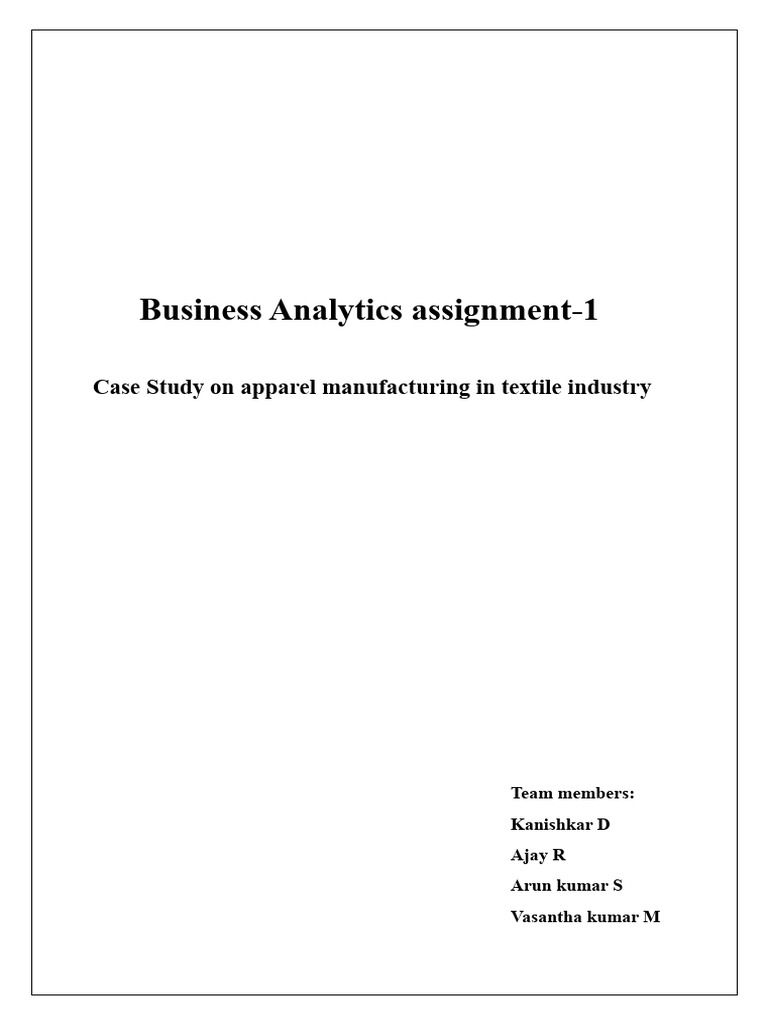 BA case study | PDF | Business Analysis | Supply Chain
