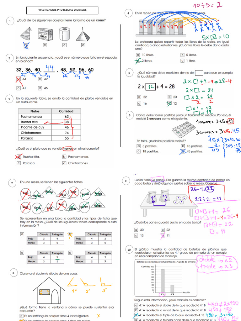Solucionario Practicamos Problemas Diversos | PDF