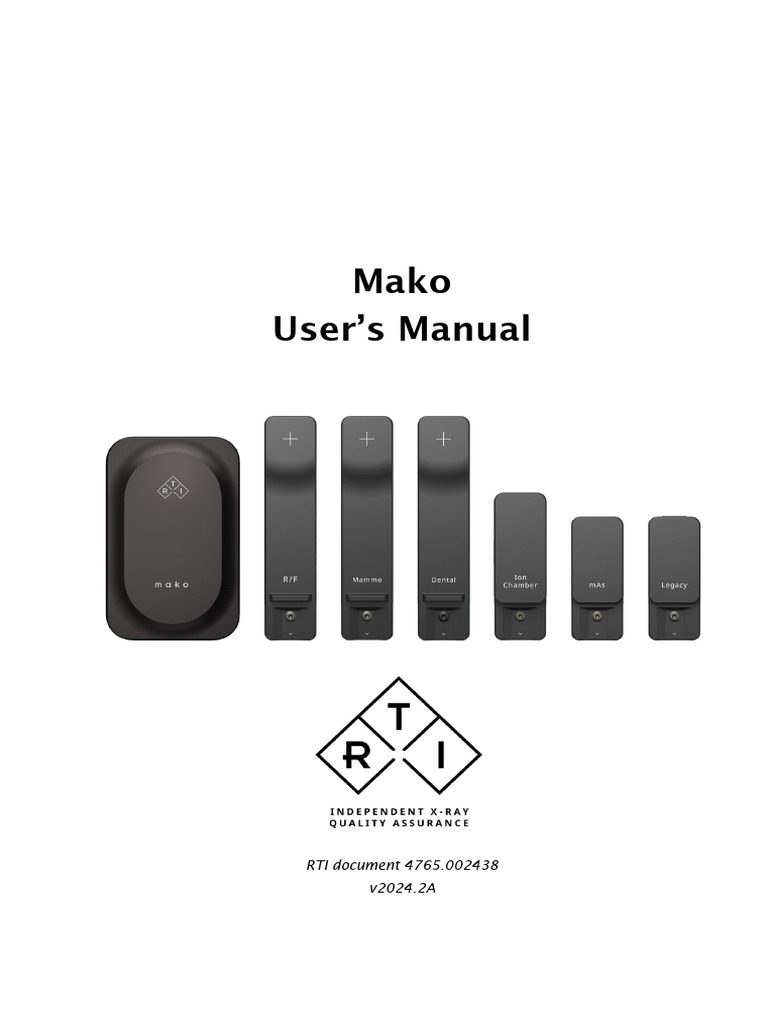 4765.0024382024.2A Mako Users Manual | PDF | Ct Scan | Radiography