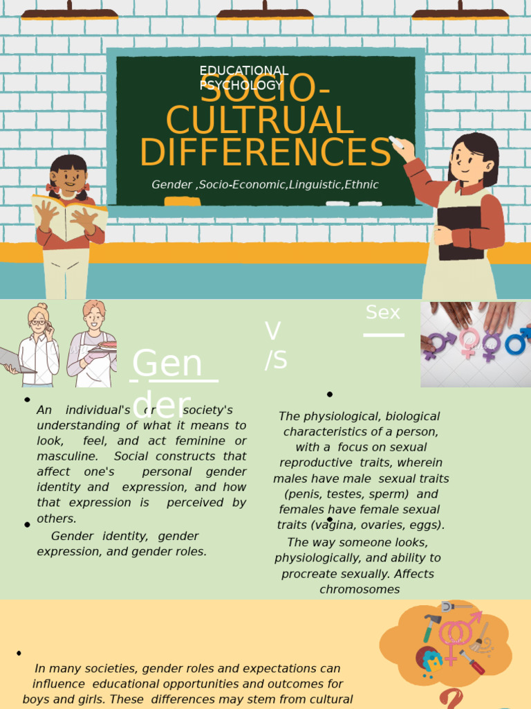 Socio - Cultural Differences Gender, Socio-Economic Status, Ethnic and ...