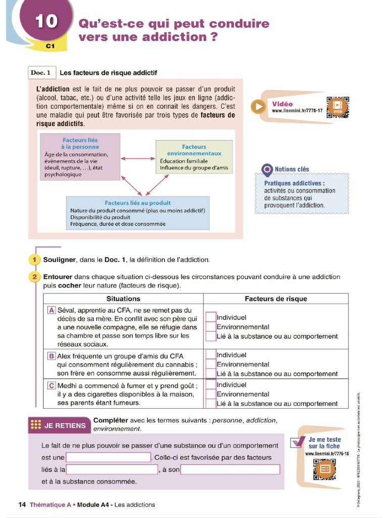 Les Addictions, Cap Epc, PSE | PDF