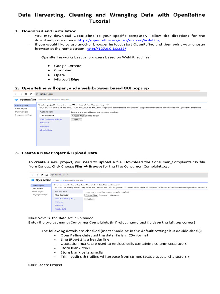 OpenRefine Data Wrangling Guide | PDF | Software | Computing