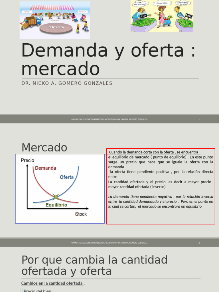 Equilibrio de Mercado: Oferta y Demanda | PDF | Oferta (economía ...