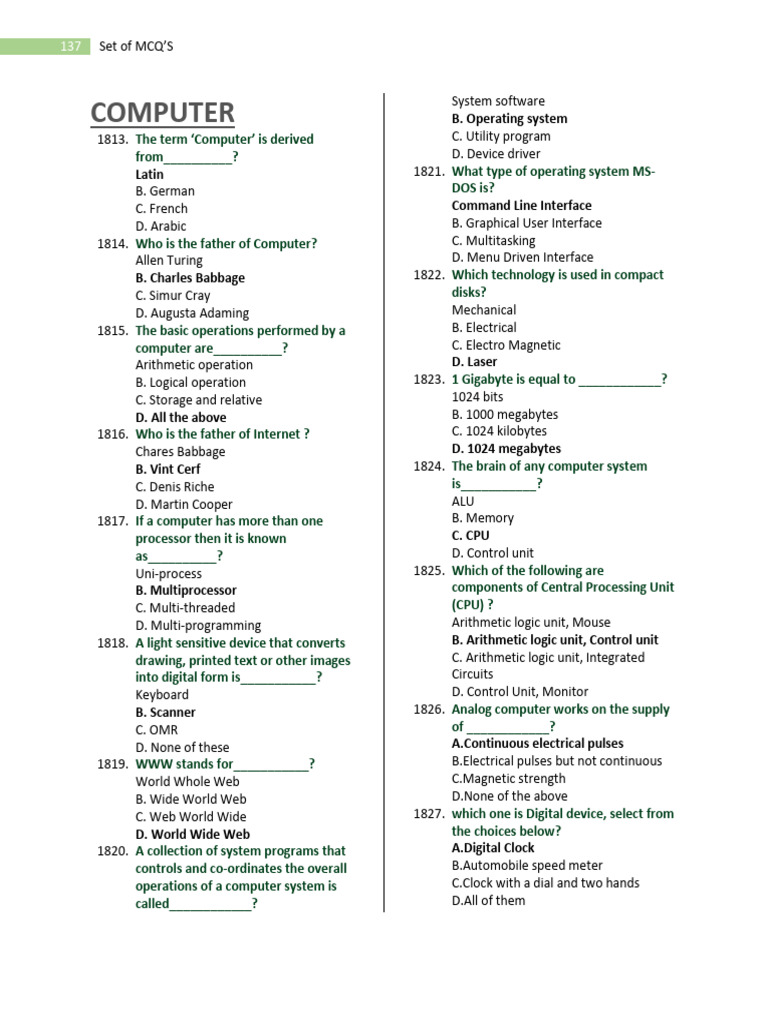 computer-1 | PDF | Computer Data Storage | Computer Virus