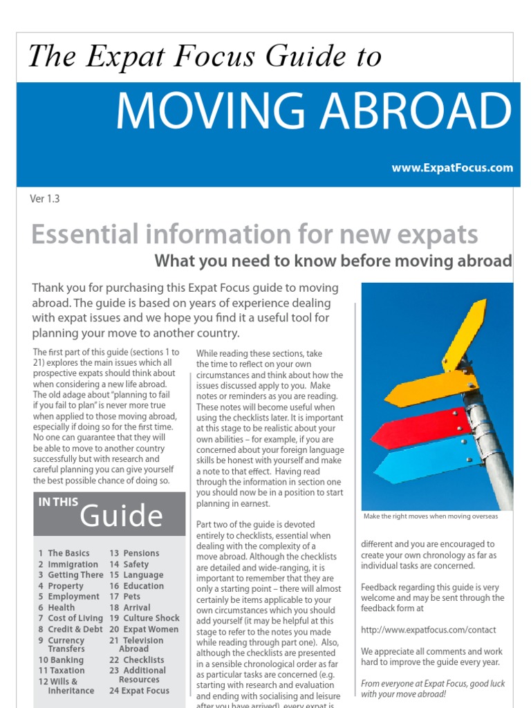 The Expat Focus Guide To Moving Abroad | PDF | Travel Visa | Mortgage Loan