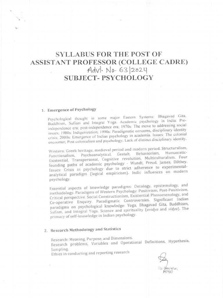 AP Psychology Syllabus Overview | PDF | Psychotherapy | Psychology