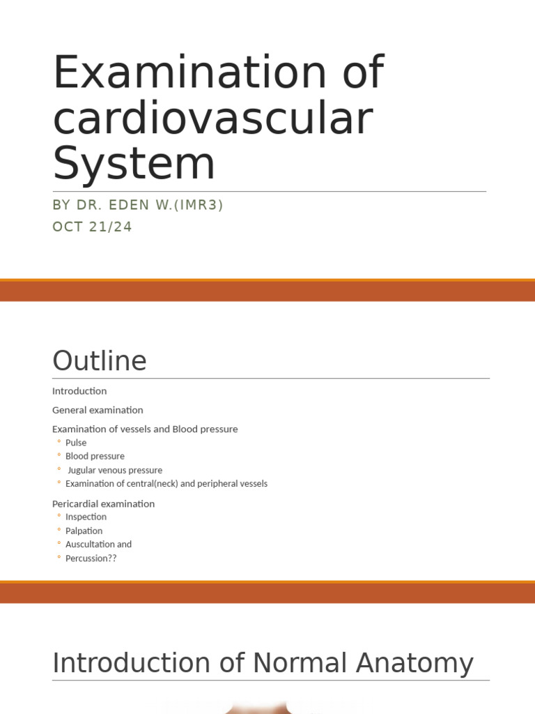 Cardiovascular System Examination Guide | PDF | Pulse | Blood Pressure