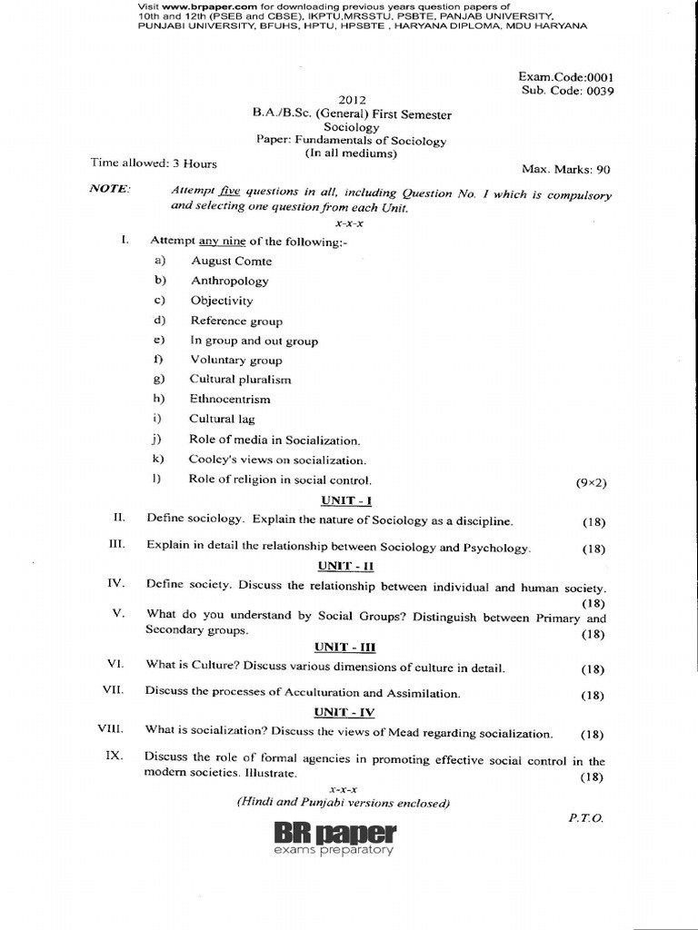 Socialogy FS (1st) Dec2021 | PDF