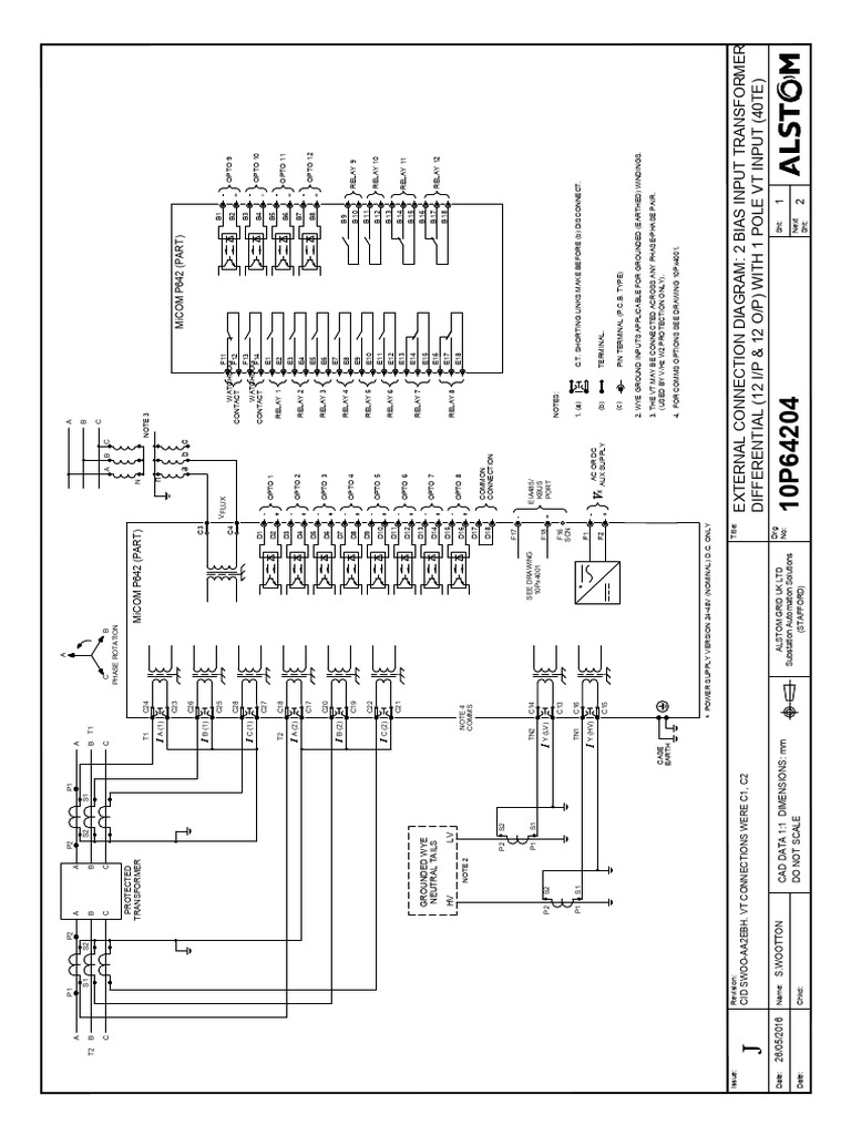 MiCOM P642 Wiring Diagram Overview | PDF | Chess Openings | Chess Theory