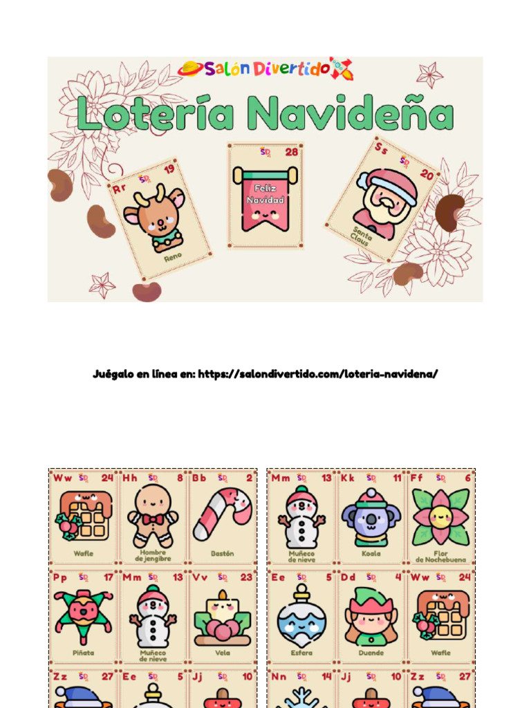 Lotería Navideña Online Gratis | PDF | Estilo de vida