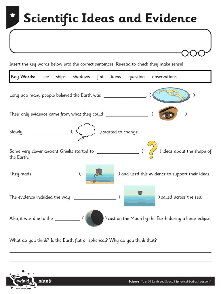 Activity Sheet Scientific Ideas and Evidence | PDF | Eclipse | Earth