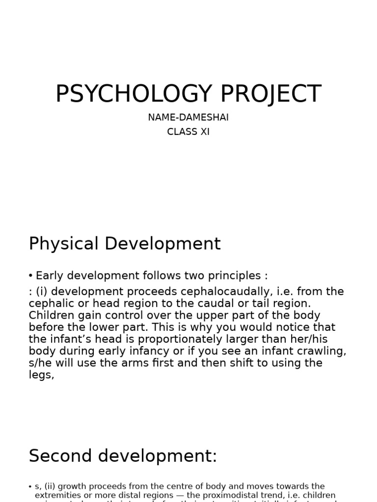 Psychology Project | PDF | Behavioural Sciences | Human Development