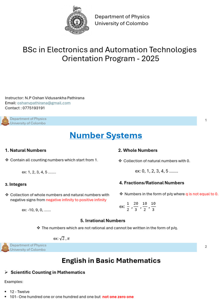 English Lectures | PDF | Numbers | Integer