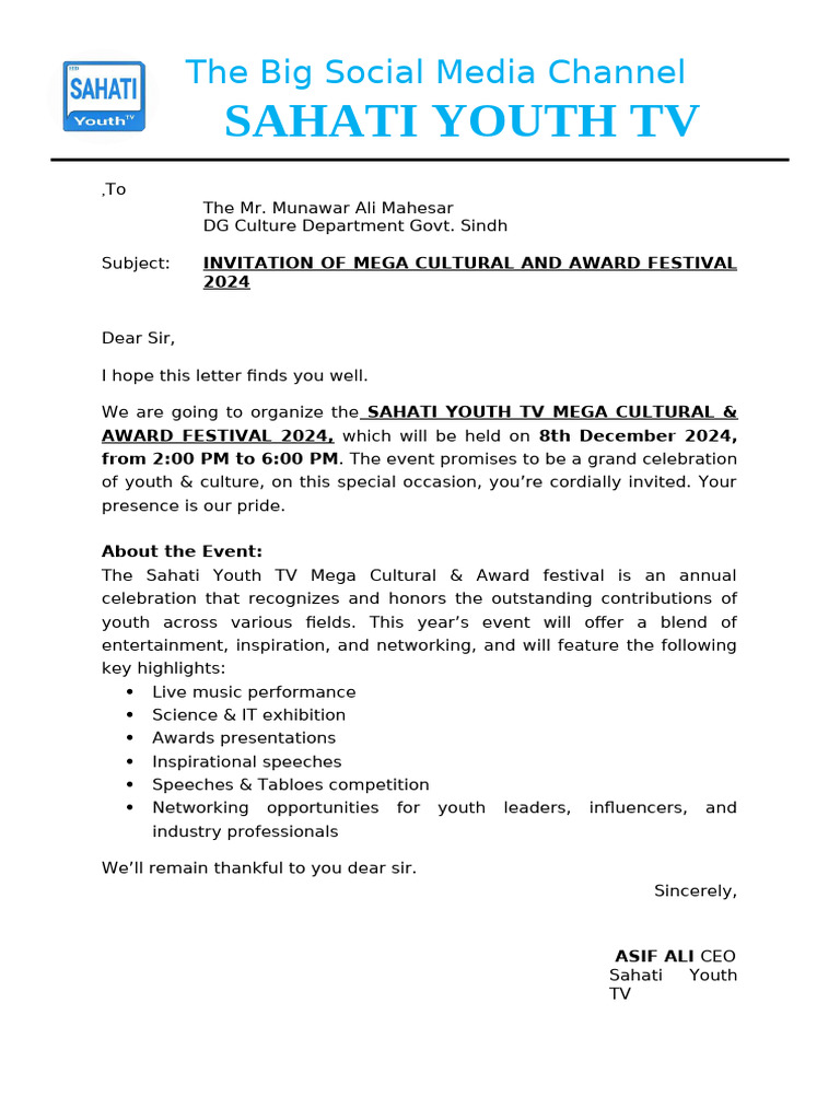 Mega Cultural & Award Festival 2024 | PDF