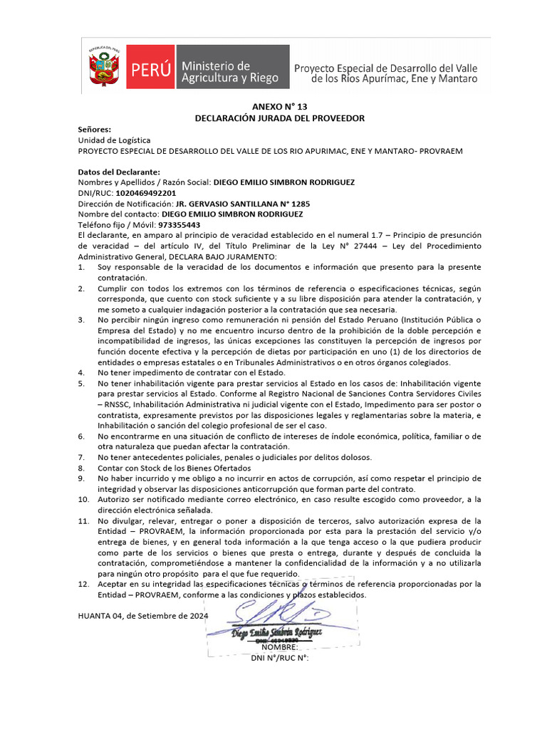 002 Lavadora Rotativ - Licuadora Diego Simbron | PDF | Documento de identidad