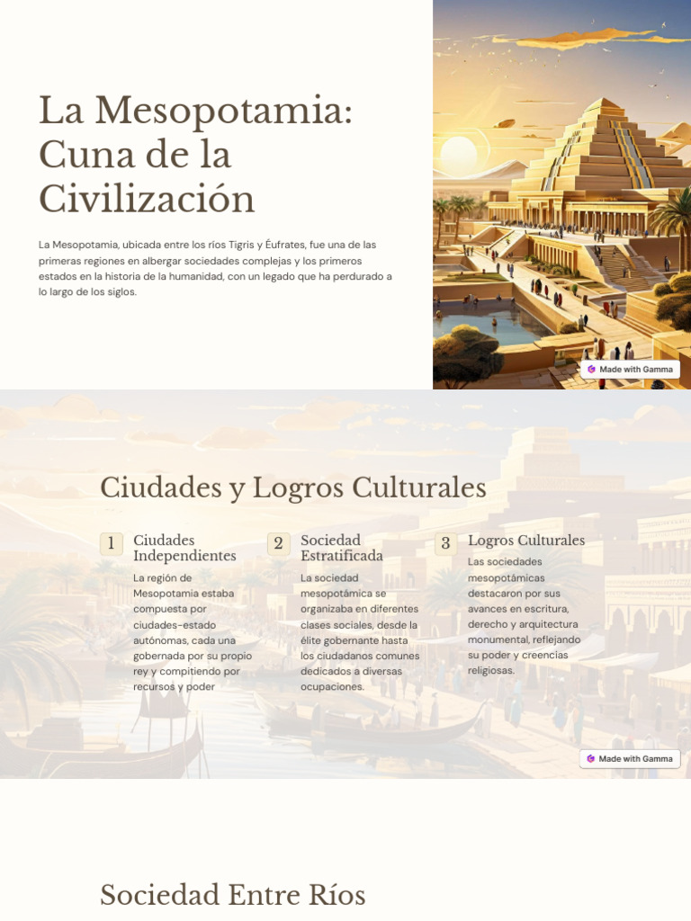 La Mesopotamia Cuna De La Civilizacion Pdf Mesopotamia