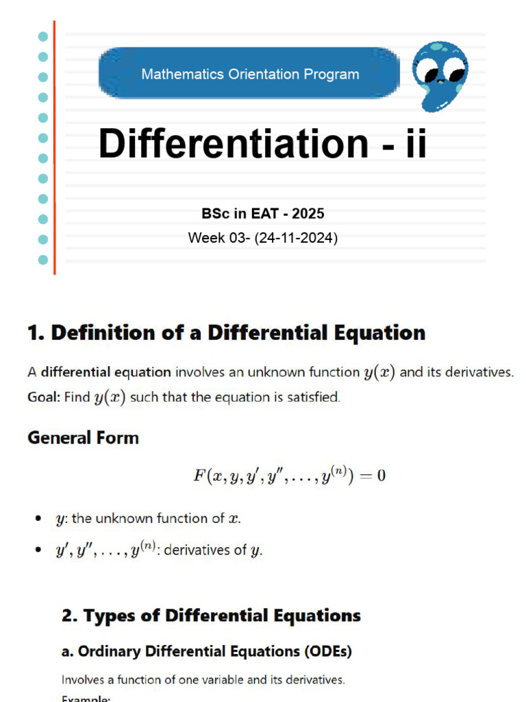 Differentiation - Part 2 - Week 03 | PDF