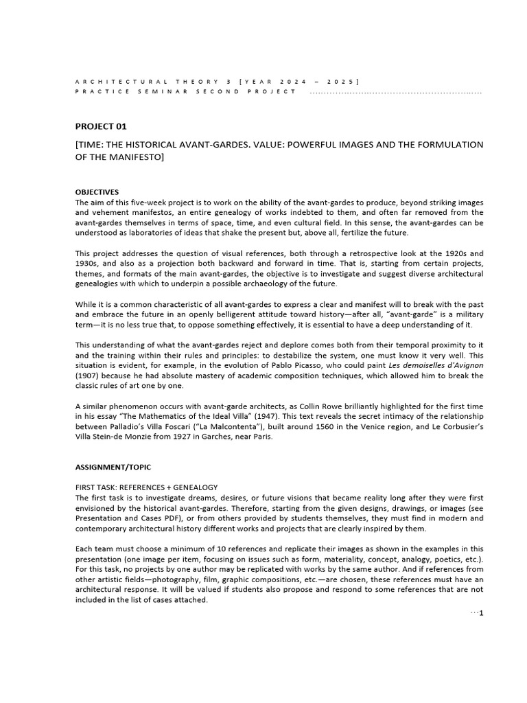 p2 - Second Project Briefing and Links To Readings | PDF