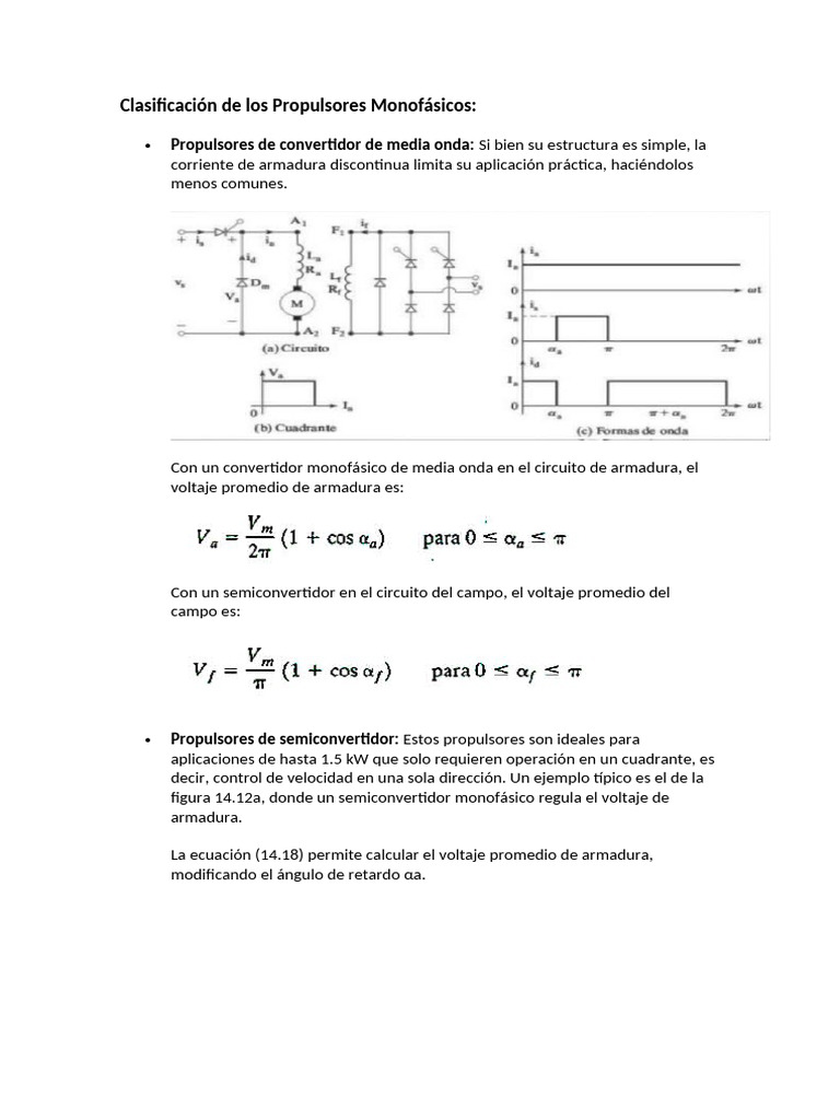 Clasificación de Los Propulsores Monofásicos | PDF | Red eléctrica ...