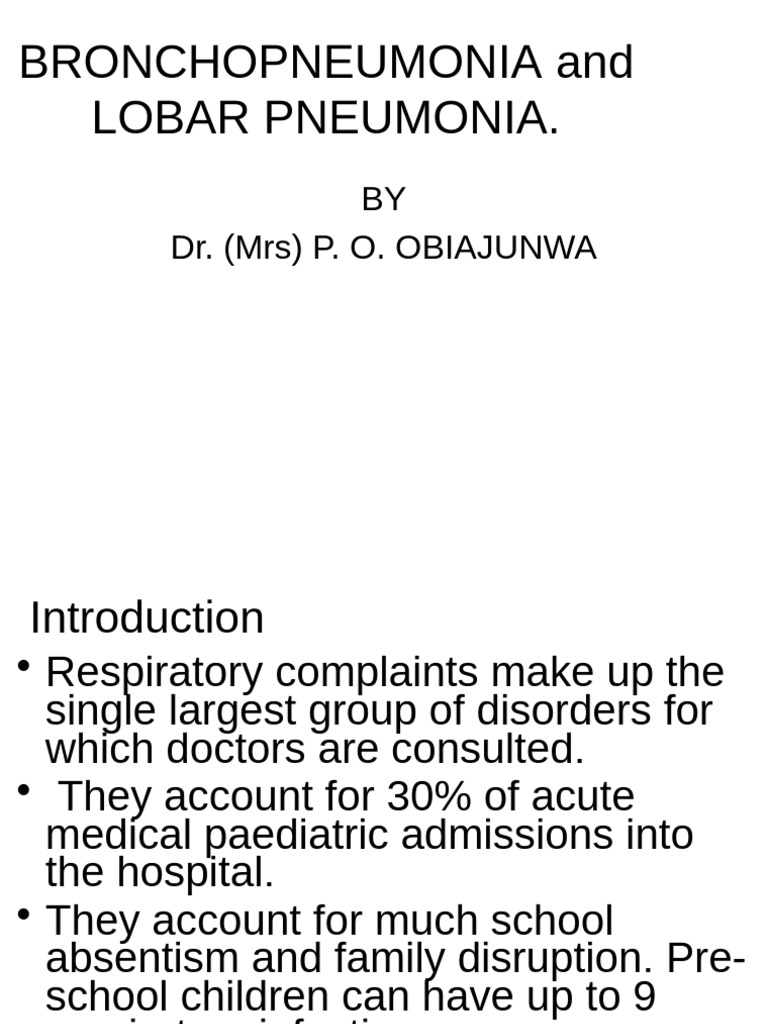 BRONCHOPNEUMONIA and LOBAR PNEUM | PDF | Respiratory Tract | Pneumonia