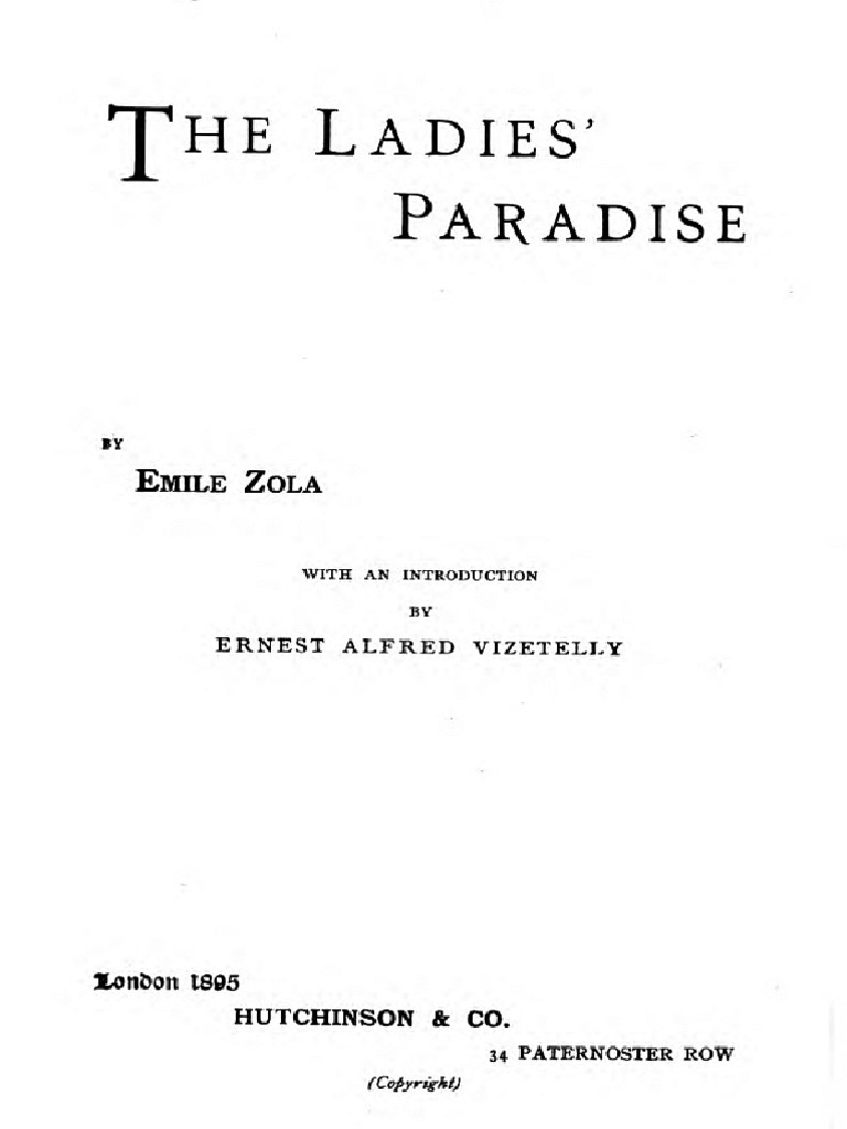 The Ladies' Paradise - Emile Zola | PDF