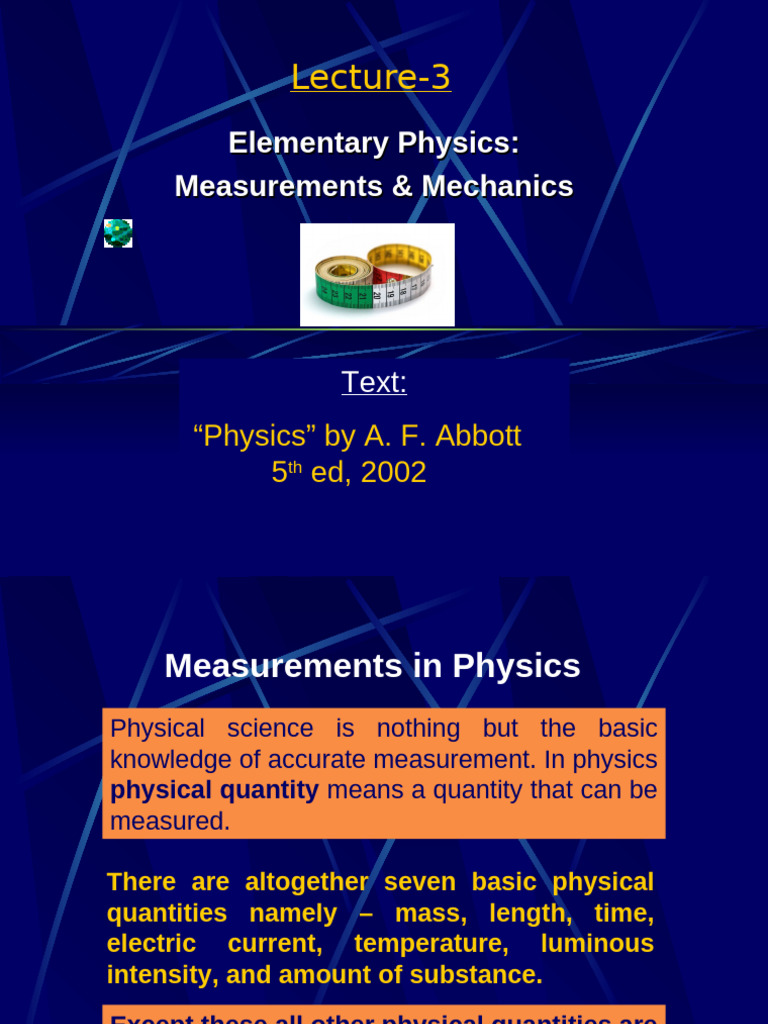 Physics Basics for Students | PDF | Weight | Speed