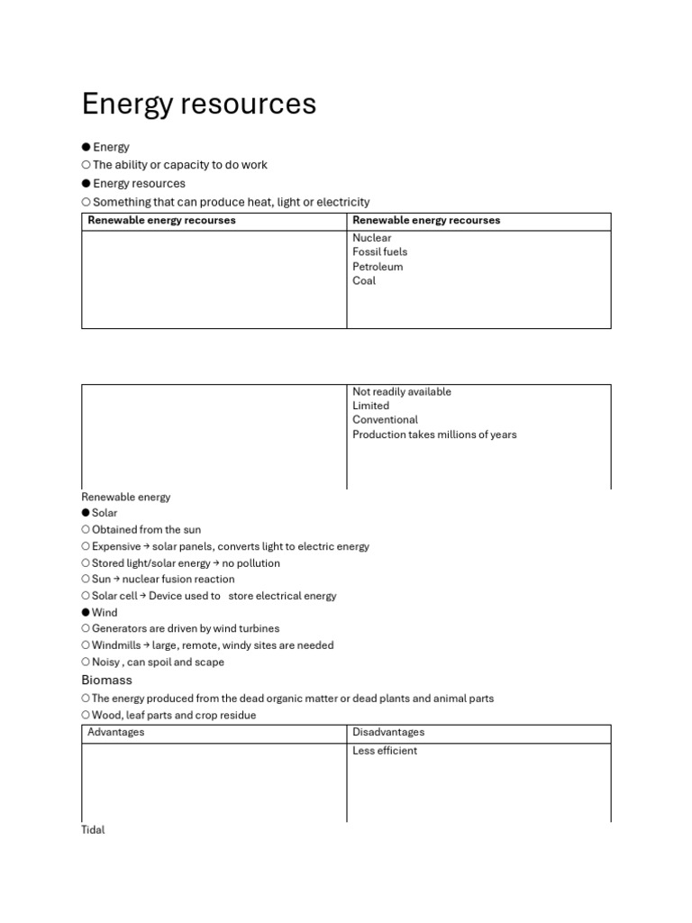 Energy Resources | PDF