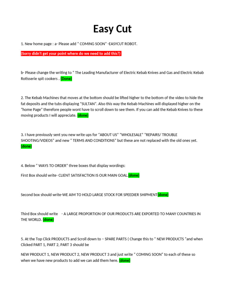 Easy Cut Website Update Instructions | PDF