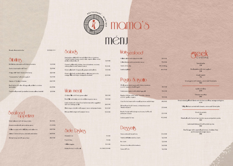 Mamas Menu Compressed | PDF